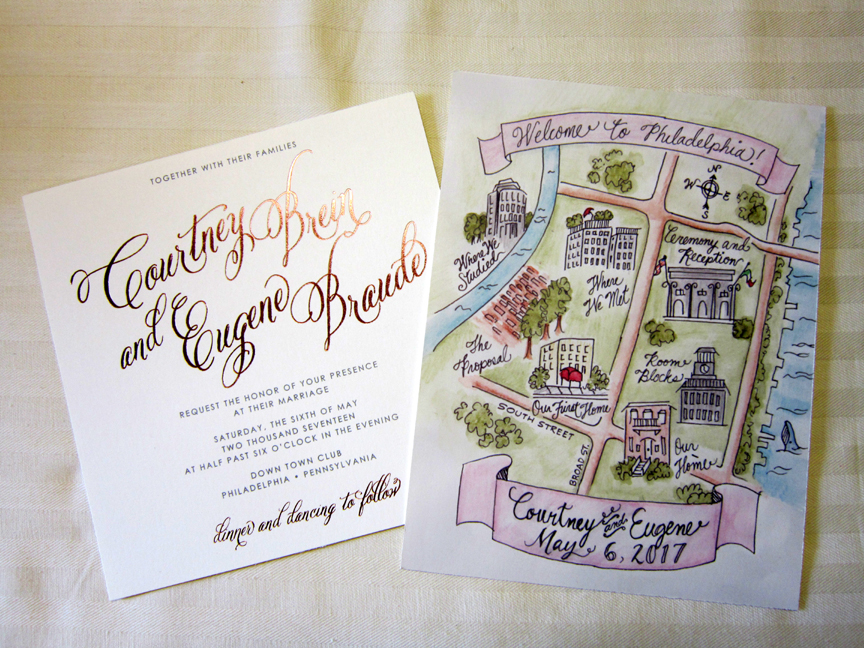 Current Crush: Custom Wedding Maps • Persnickety Invitation Studio